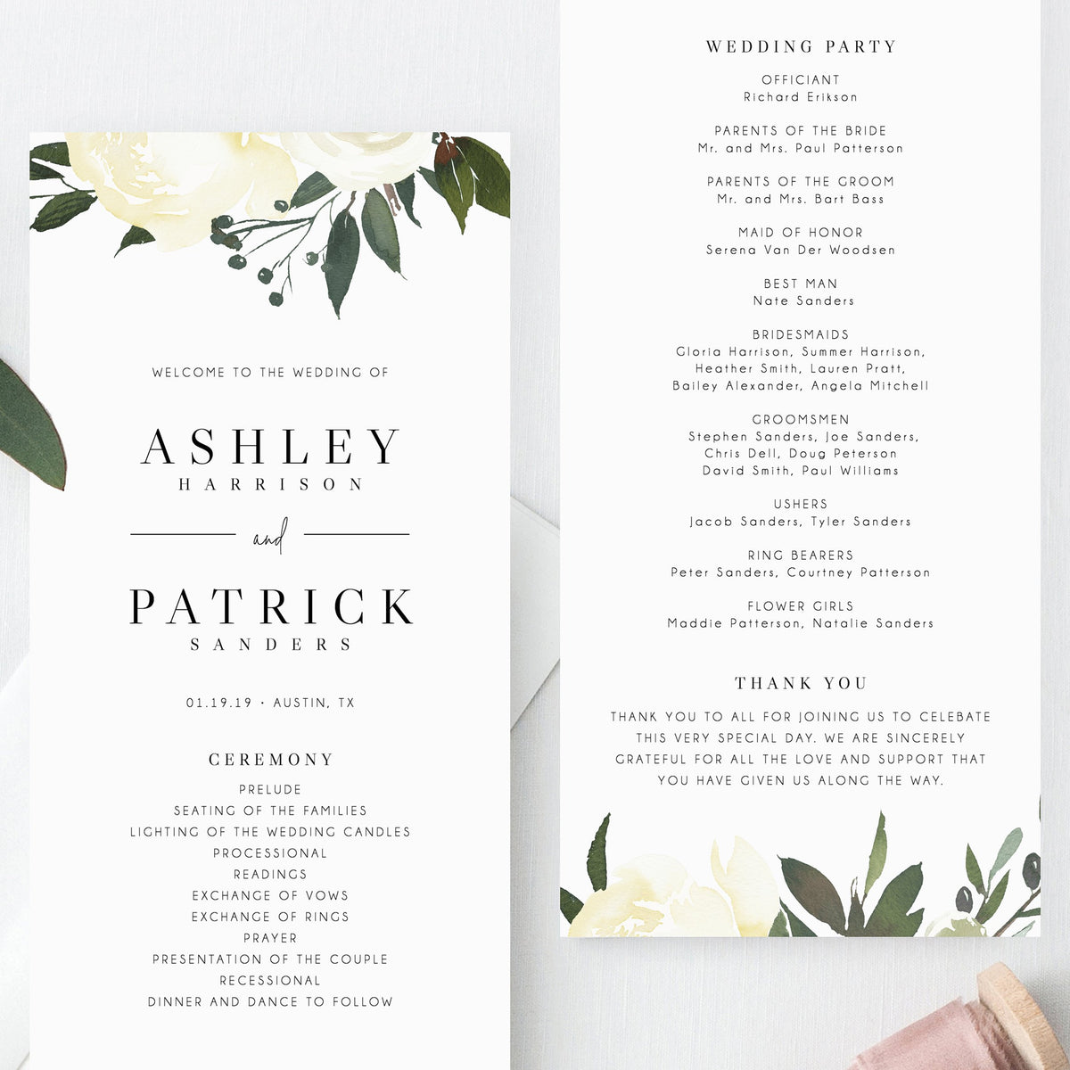 Wedding Programs | paperandthings
