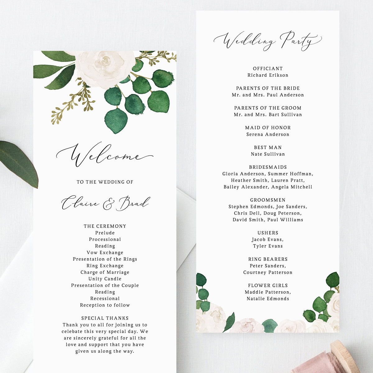 Wedding Programs | paperandthings